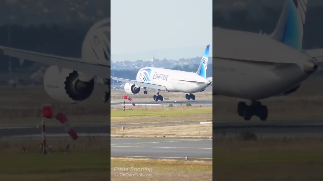 EgyptAir Boeing 787 landing from Cairo - City Traveller Europe