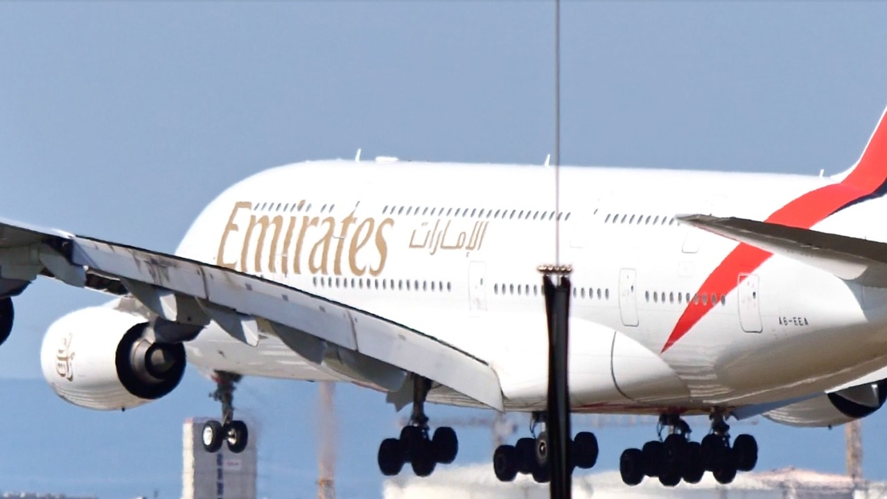 Emirates Airbus A380 Landing in Frankfurt - City Traveller Europe